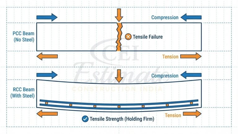 Difference Between PCC and RCC in Construction